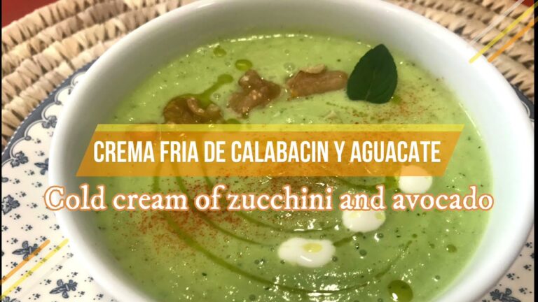 Deliciosa Crema Fría de Calabacín y Aguacate: Receta Refrescante para ...